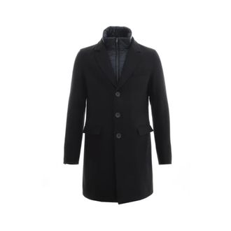 Herno Blauer Mantel mit Abnehmbarer Bib - - Coats - Herren - Blau - 2XL