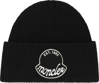 Moncler Homme, Accessoires, Noir, Taille: ONE Size Bonnet en coton tricot&eacute;