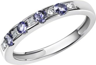 Diamonds By Ellen K. Ring Gold 333 mit Tansanit und Diamant 0,025ct