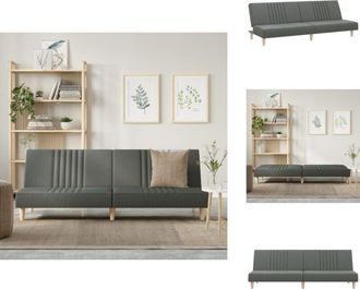 vidaXL Schlafsofa Dunkelgrau Stoff - Schlafsofa - Sofa Bett - Gästebett - Wohnraum Möbel - Polstersofa