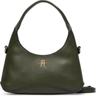 Tommy Hilfiger Handtasche Th Everyday Mini Hobo AW0AW19185 Dunkelgr&uuml;n
