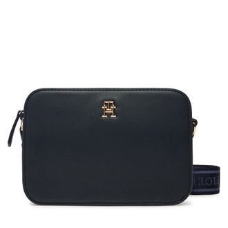 Tommy Hilfiger Handtasche Tommy Hilfiger Th Logotape Camera Bag AW0AW17229 Dunkelblau