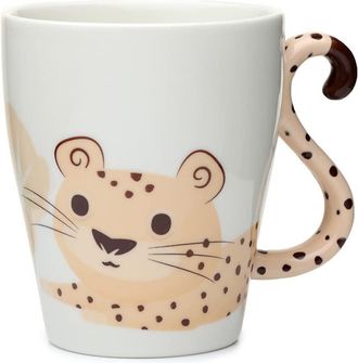 Puckator Tasse aus Porzellan mit geformtem Griff - Gepardo