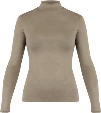 Normani Langarmshirt Damen Merino Longsleeve mit Stehkragen Romsey Ski-Unterw&auml;sche Rundhals Merino Pullover Unterhemd - 100 % Merinowolle
