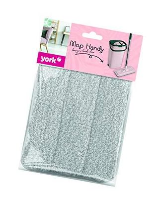 York Austauschbarer Ersatz zum flachen Mopp Handy, Polyester, grau, Standard