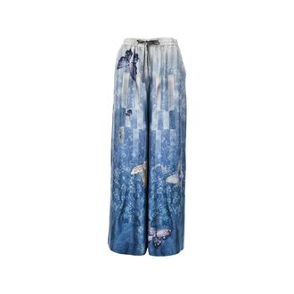 Pierre-Louis Mascia Seidenhose mit Print - - Trousers - Damen - Blau - M