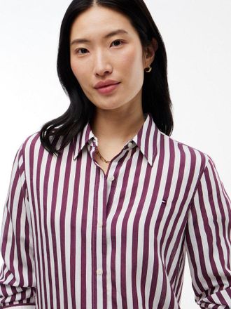 Tommy Hilfiger Langarmbluse FLUID REGULAR STP SHIRT Viskosemischung, regular fit