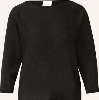 Comma Comma Pullover Mit 3/4-Arm Und Glitzergarn schwarz