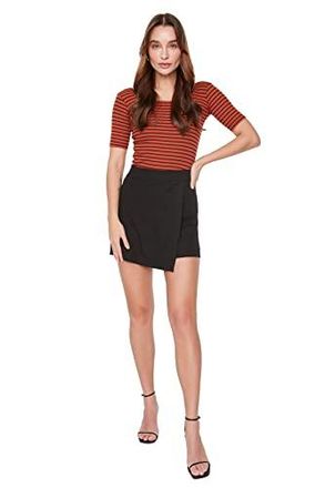 Trendyol Black Breasted Shorts Skirt d&eacute;contract&eacute;, 36 aux Femmes