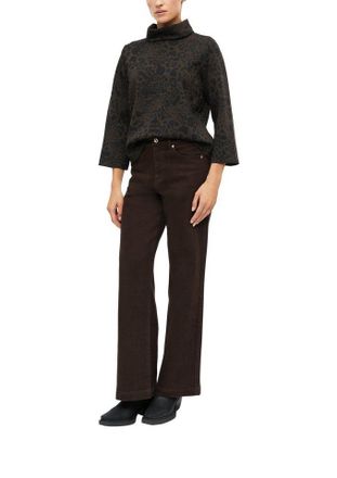 s.Oliver Black Label Sweatshirt mit Allover Animalprint, mit Rollkragen