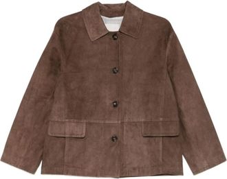 Max Mara Femme, Vestes, Brun, Taille: 40 FR Charme Suede Jacket