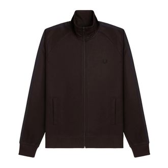 Fred Perry Contrast Tape Track Jacket - - Sweatshirts & Hoodies - Herren - Braun - S