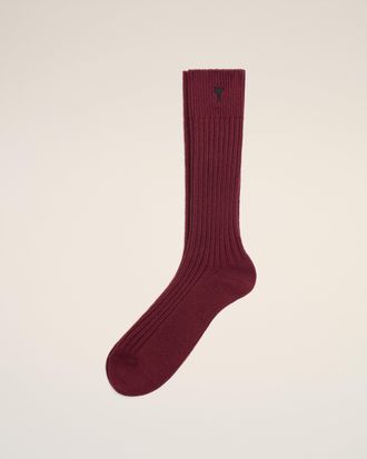 Ami Chaussettes Bordeaux Ami De Coeur En Coton Cerise - 35-38 - Unisex