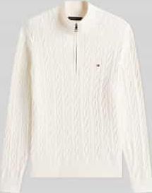 Tommy Hilfiger Regular Fit Troyer aus reiner Baumwolle mit Logo-Stitching