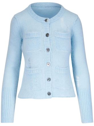 R13 cardigan à manches longues - Bleu