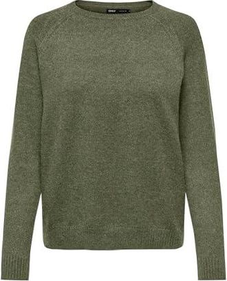 Only Pull en Tricot ONLLESLY pour Femme, Vert (m&eacute;lange Kalamata), XL (EU)