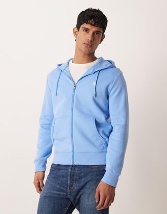 Polo Ralph Lauren Sweat &agrave; capuche zipp&eacute; &agrave; logo embl&eacute;matique - Bleu
