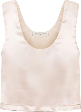 Philosophy di Lorenzo Serafini Top aus Seide - Rosa