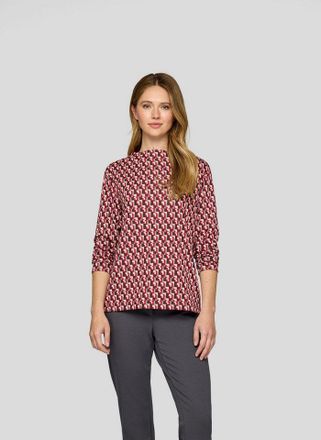 Rabe Langarmshirt mit grafischem Muster