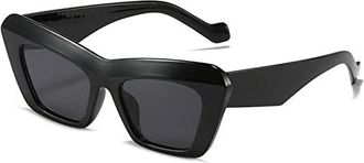 Generic 2025 Designer Triangle Cat Eye net Lunettes de soleil Hip Hop rouges pour hommes et femmes (couleur : B, taille : moyen)