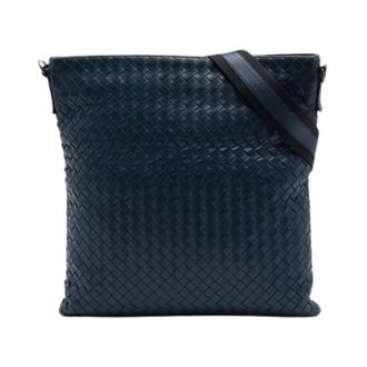 Bottega Veneta Pre-owned Woven Nappa Crossbody Bag - - Pre-owned - Damen - Blau - ONE SIZE