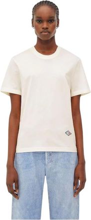 Bottega Veneta Femme, Tops, Blanc, Taille: 36 FR T-shirt en coton brod&eacute;