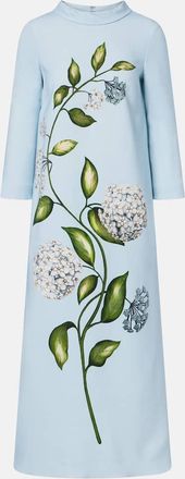 Oscar De La Renta Kaftan Porcelain Flower aus einem Wollgemisch