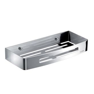 Gedy Nerva Porte-Objets rectangulaire, Acier Inoxydable, Chrome, 30 x 12,8 x 4,5