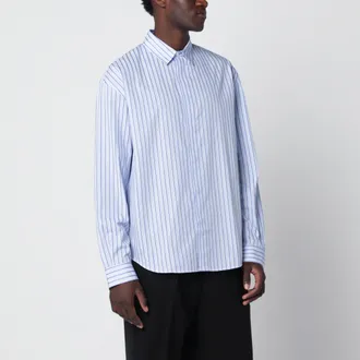Jacquemus Simon blau gestreiftes Baumwollhemd