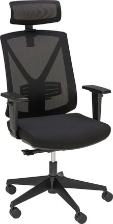 Novel Drehstuhl, Schwarz, Kunststoff, Textil, Füllung: Schaumstoff, Sternfuß, 62x119-129x65 cm, Arbeitszimmer, Bürostühle, Drehstühle