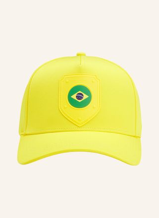 HUGO BOSS Gewebte Cap Poulin-Bc Dlux-Flag gelb