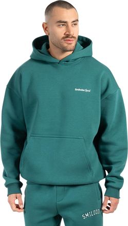 Smilodox Hoodie Herren Tamio, Regular Fit Kapuzenpullover mit Prints auf Brust & R&uuml;cken, Flauschiger Stoff Pulli mit K&auml;ngurutasche & B&uuml;ndchen, Sweatshirt komfo
