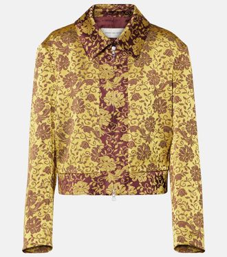 Dries Van Noten Veste en jacquard à fleurs