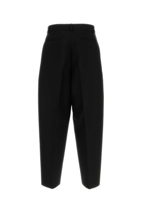 Valentino Garavani Mens Black Wool Blend Pant Nero Exteiror: Virgin Silk Pantaloni Trousers