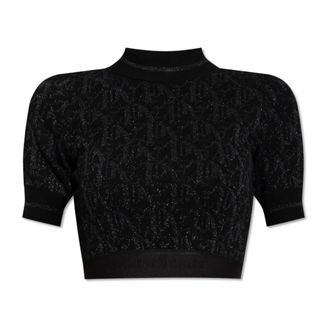 Palm Angels T-Shirt mit Logo - - Tops - Damen - Schwarzk - S