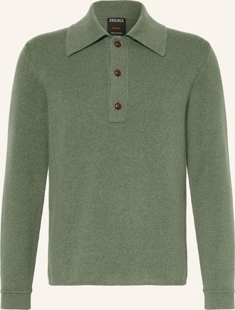 Ermenegildo Zegna Zegna Strick-Poloshirt Aus Cashmere gruen