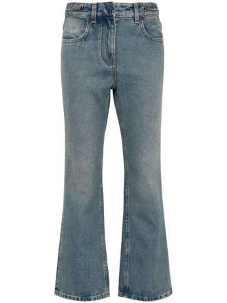 Givenchy jean bootcut à détail de chaîne - Bleu