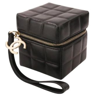 Chanel Pre-owned Pochette en cuir Chocolate Bar - Femme - Pre-owned - Noir - Taille: ONE Size