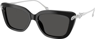 Swarovski Sk6065U Cat Eye Sonnenbrille - - Accessories - Damen - Schwarzk - 55 MM