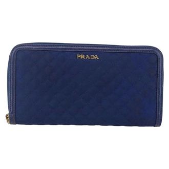 Prada Portefeuille Vintage Pre-owned - Femme - Pre-owned - Bleu - Taille: ONE Size
