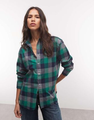 Polo Ralph Lauren chemise &eacute;cossaise bleu marine et vert