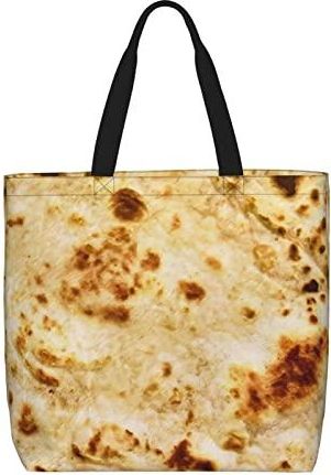Generic Sac De Courses Burritos Taco G&eacute;ant &Agrave; La Tortilla De Farine Sac &Agrave; Bandouli&egrave;re En Toile R&eacute;utilisable De Grande Capacit&eacute; Sacs En Toile Pour Femmes, Pour 