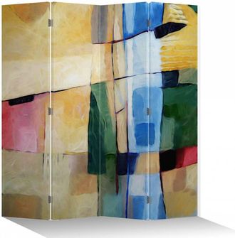 Oriëntique Paravent Raumteiler Spanische Wand L160xH180cm Beidseitig Trennwand Room Divider Raumtrenner Bedruckte Canvas Sichtschutz Leinwand Doppelseitig