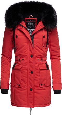 Navahoo Damen Warmer Winterparka mit Kapuze Luluna Prc Rot Gr. S