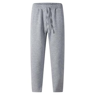 Generic Pantalons de Jogging Hommes Pantalons Europe et &Eacute;tats-Unis Hommes Nouveau Jacquard D&eacute;contract&eacute; Cordon de Serrage Ample D&eacute;contract&eacute; Poches Couleur Unie