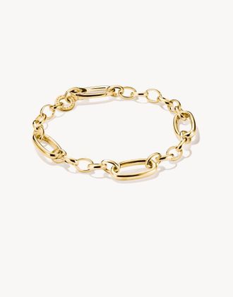 Thomas Sabo Connect - Bracelet charm &agrave; trois maillons en plaqu&eacute; or - Dor&eacute;