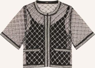 Maje Blusenshirt Mit Schmucksteinen schwarz