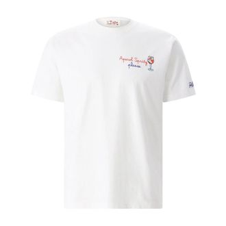 MC2 Saint Barth Embroidered Cotton T-Shirt - - Tops - Herren - Wei&szlig; - S