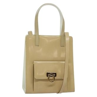 Ferragamo Pre-owned Cuir sacs-main - Femme - Pre-owned - Beige - Taille: ONE Size