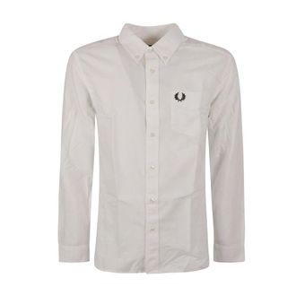 Fred Perry Homme, Chemises, Blanc, Taille: XL Chemise Oxford
